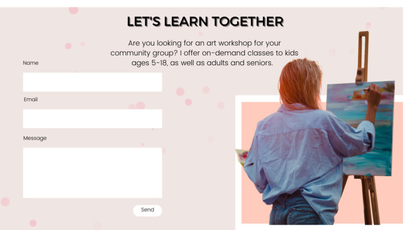 Create a Beautiful Artist Contact Page - ArtWeb Blog