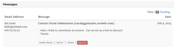 Create a Beautiful Artist Contact Page - ArtWeb Blog